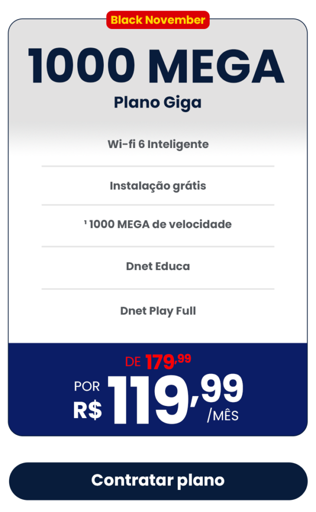 Internet residencial fibra óptica DNET TELECOM