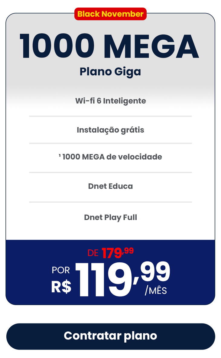 Internet residencial fibra óptica DNET TELECOM