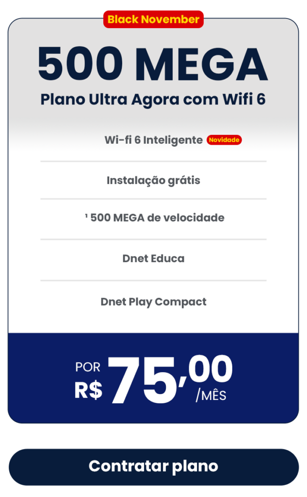 Internet residencial fibra óptica DNET TELECOM